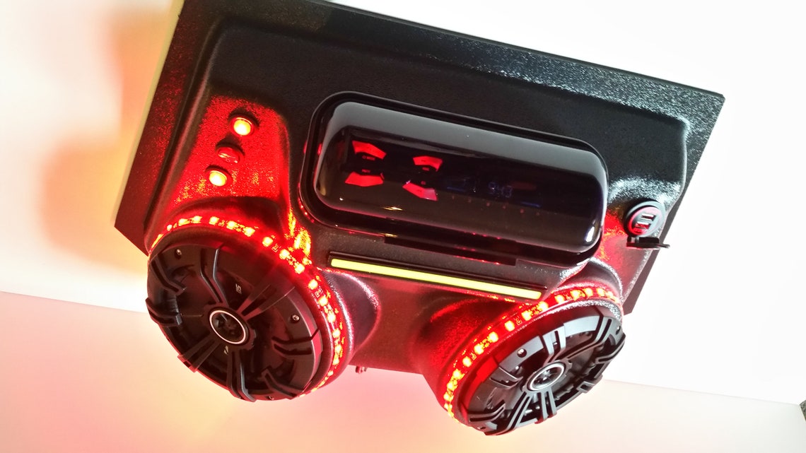 UTV Overhead Stereo Golf Cart Radio Console 6.5" Kickers! Bluetooth! - Etsy