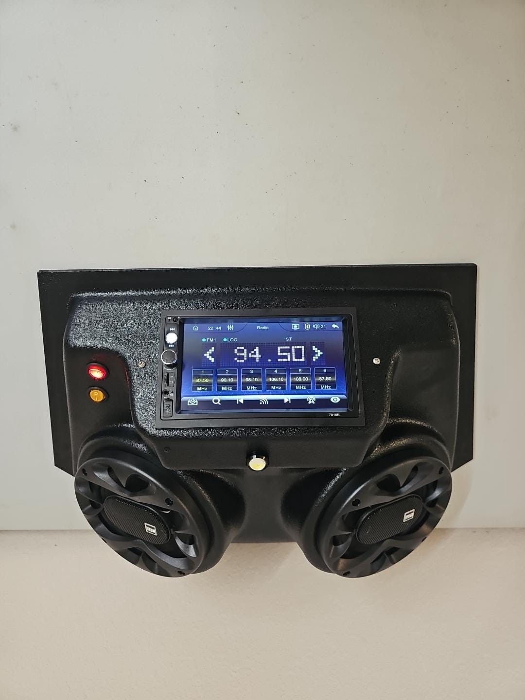 Double Din 7 " Touch Screen Golf Cart Overhead Stereo Radio Console ...