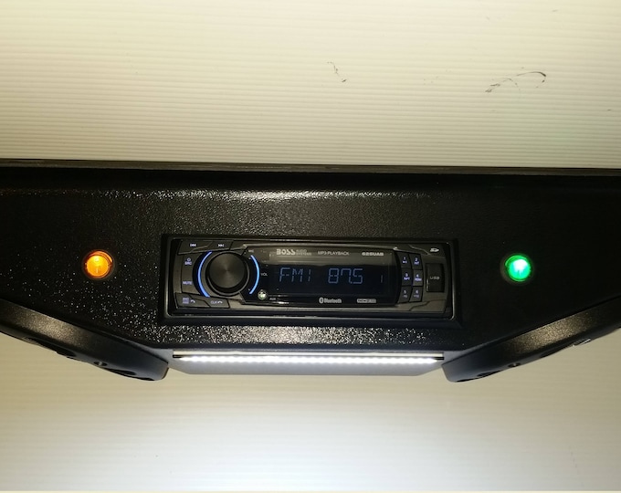 Golf Cart UTV Overhead Radio Console Stereo Enclosure With 6.5 Speakers ...