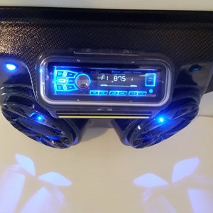 UTV Radio Golf Cart Overhead Stereo Console and 6.5" Speakers Bluetooth ...