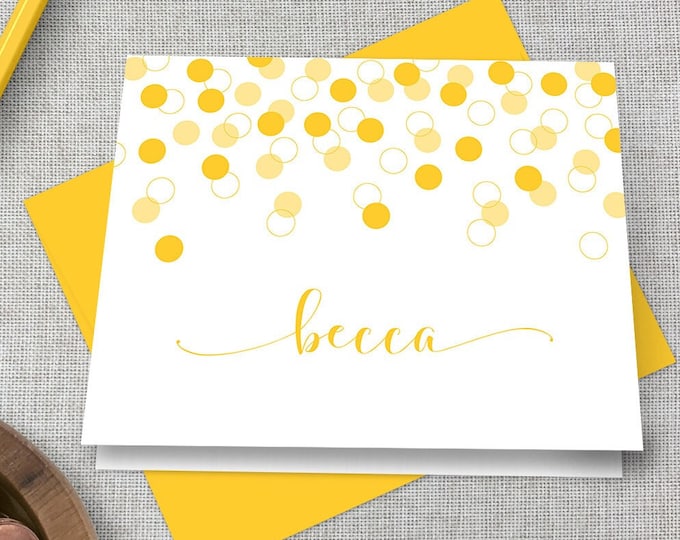 Personalized Stationery / Personalized Stationary Set / Polka Dot ...