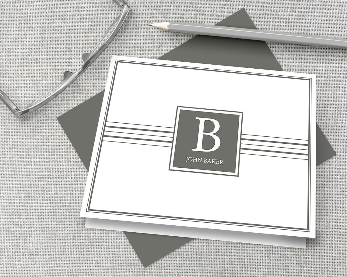 Men's Personalized Stationery / Men's Personalized Stationary / Men's ...
