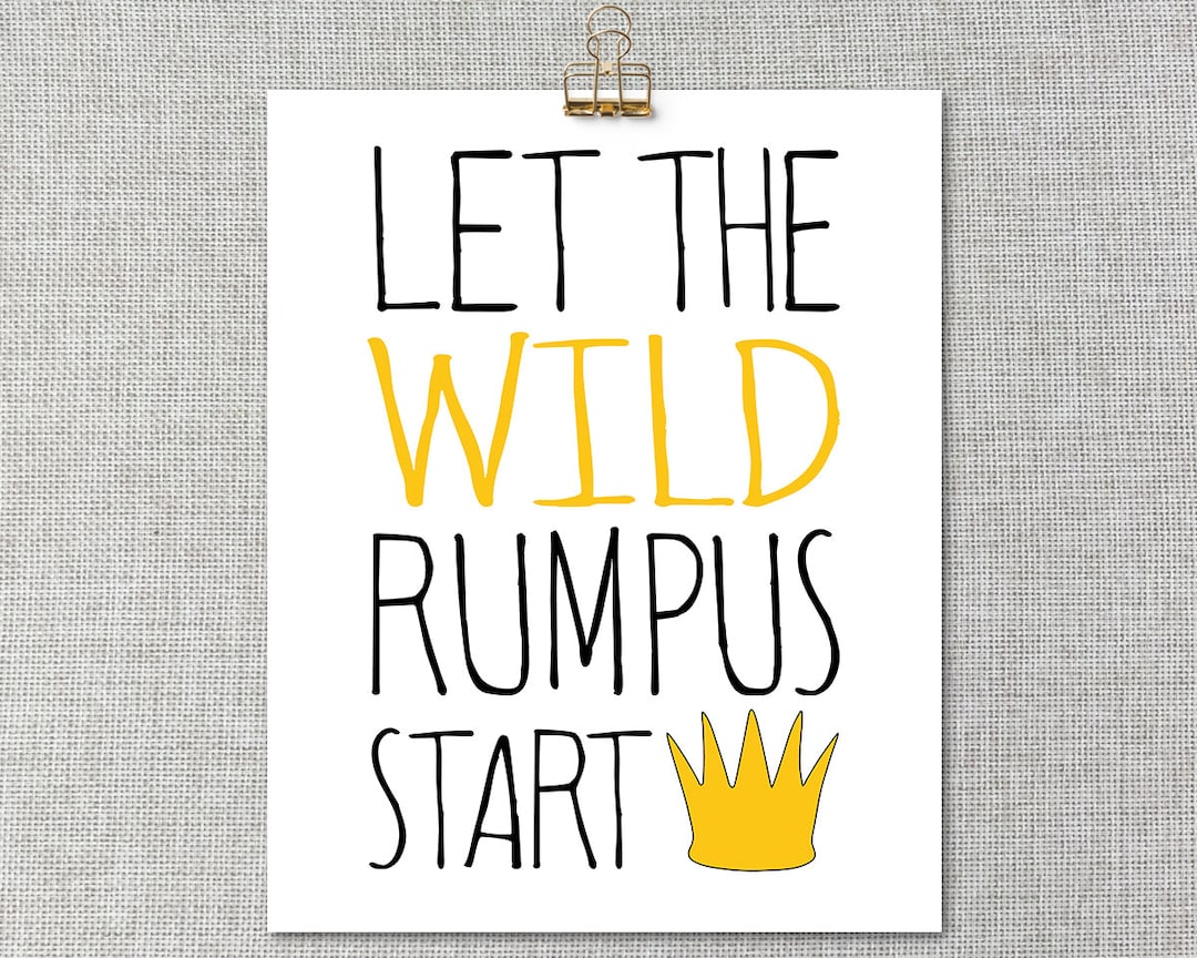 Wild Rumpus Children's Room Décor / Custom Playroom Print / Wild Rumpus ...