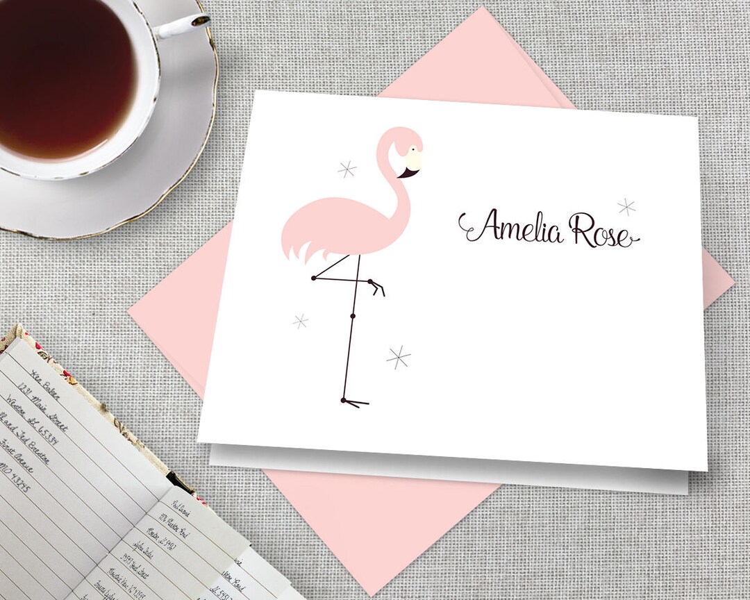 Personalized Flamingo Stationery / Personalized Flamingo Stationary Set ...