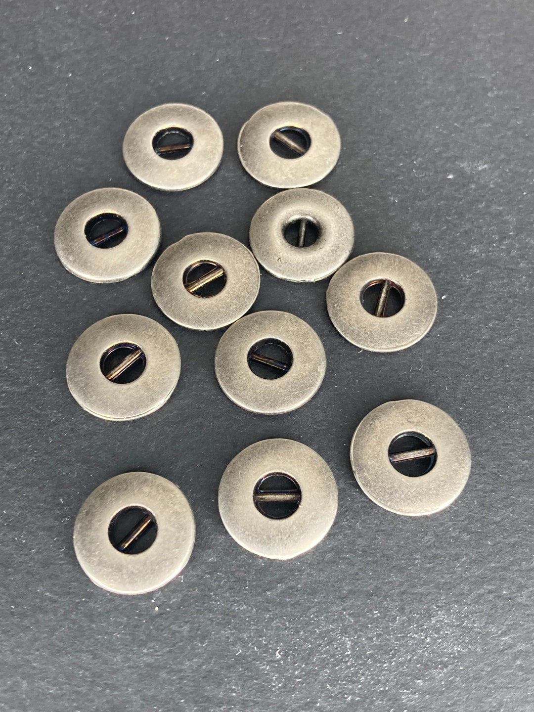 10 X 15mm Industrial Style Metal Buttons Back in Stock Limited Quantity ...