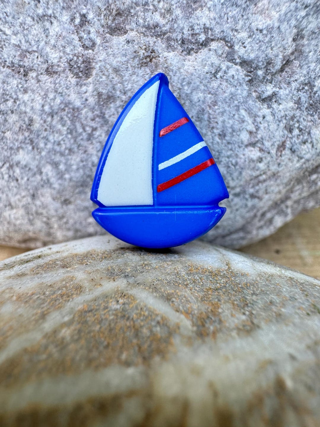 18mm Blue Plastic Sailing Boat Buttons Available as Single, Trio or 5 ...