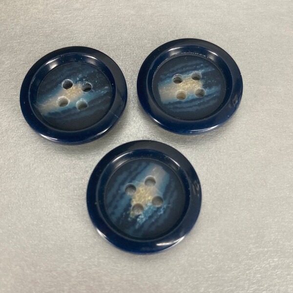 Dark Blue Buttons - Etsy UK