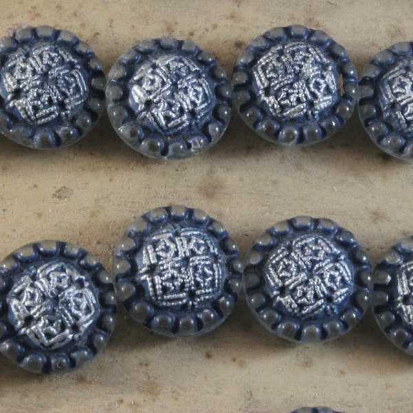 Blue Glass Buttons - Etsy
