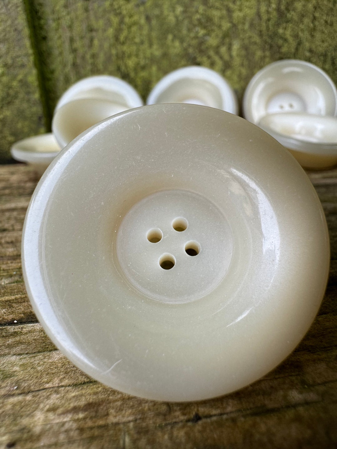 35mm Tonal Cream Buttons - Concave Shape - 4 Hole Sets of 6 or 10 - Etsy