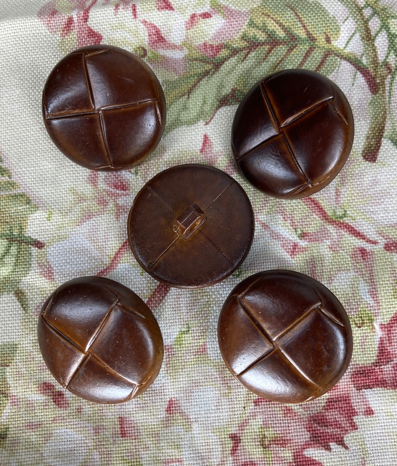 Imitation Brown Leather Italian Coat Buttons in 4 Sizes - Etsy
