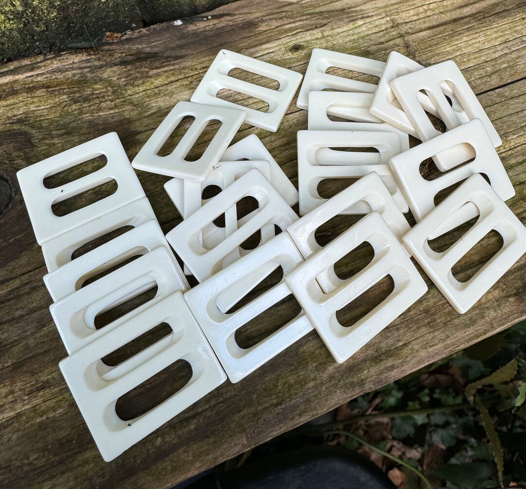 Cream Polyester Belt Slider Buckles: Bag Making Supplies (30mm X 25mm ...