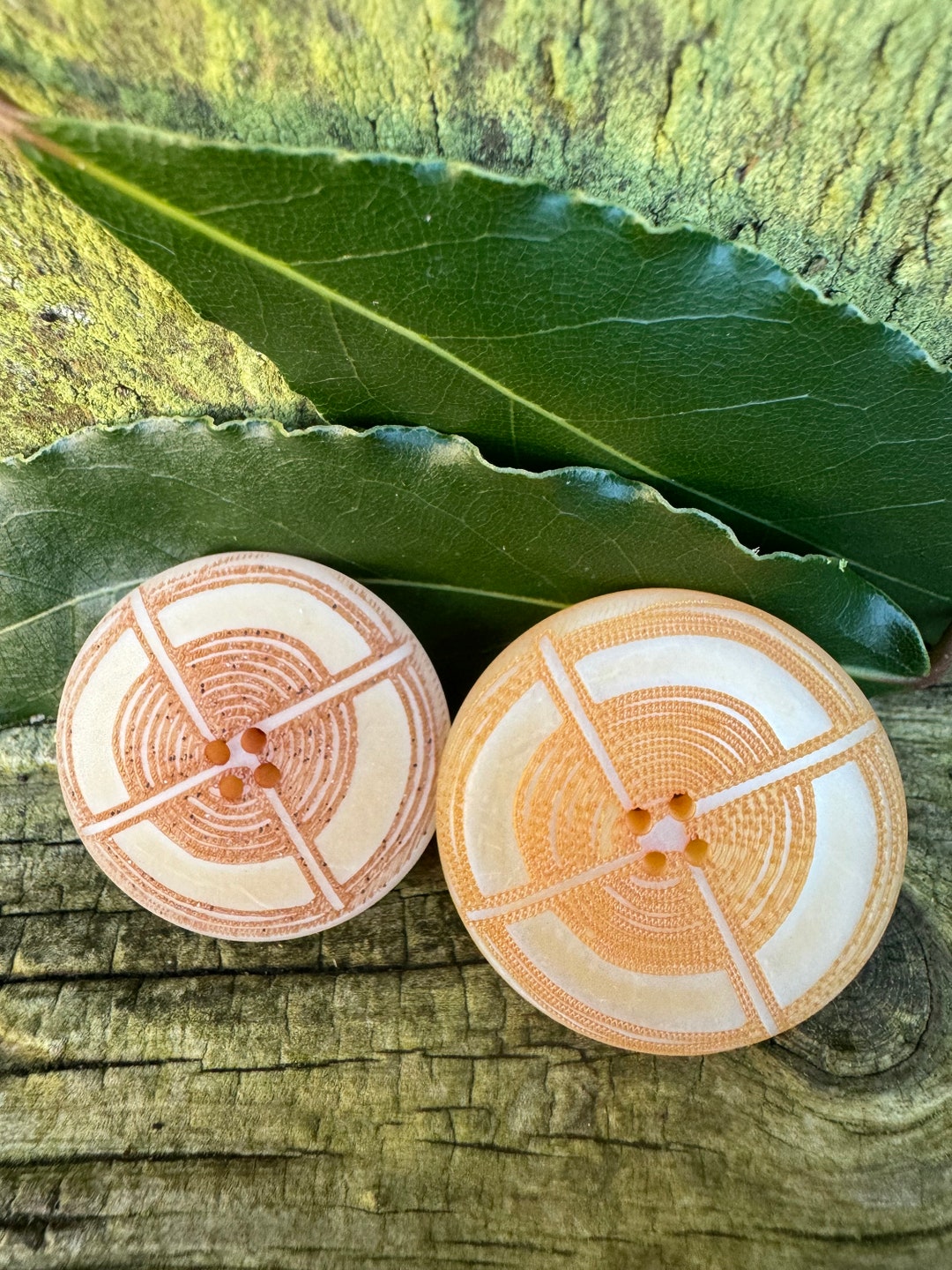 30mm or 35mm Vintage Twisting Thread Design Italian Buttons Very ...