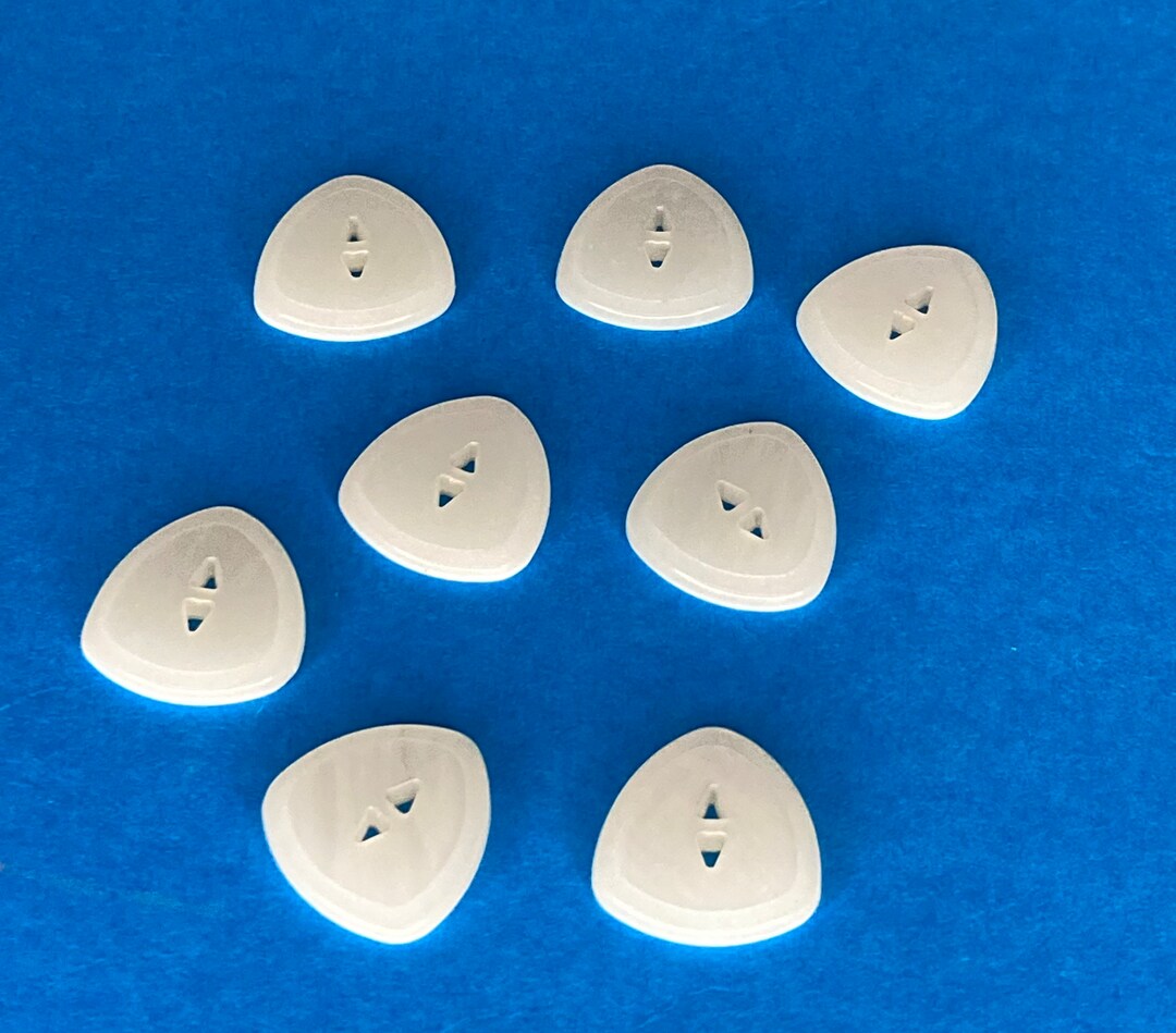 Triangular Pearlised White Small Buttons 18mm or 13mm Sold in 8s - Etsy