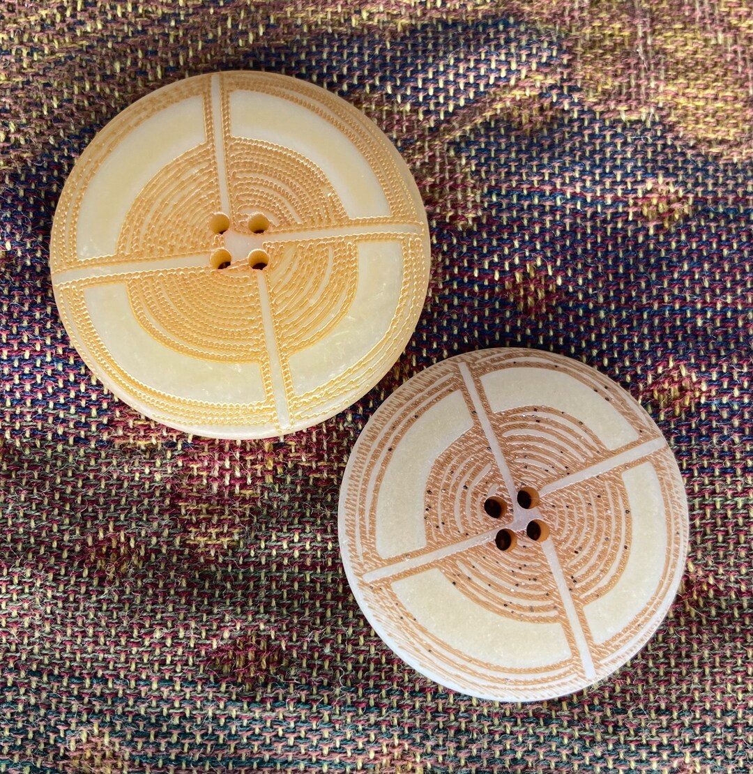 30 or 35mm Vintage Twisting Thread Design Italian Buttons - Etsy