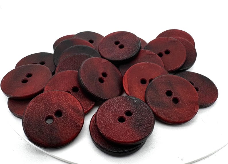 Deep Red Shimmer Polyester Button, 23mm, Italian Buttons - Etsy Australia