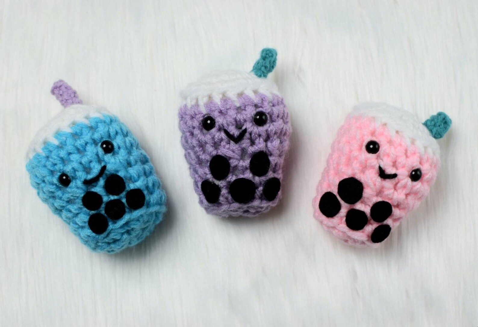 Crochet Amigurumi Bubble Tea & Boba Tea - Etsy