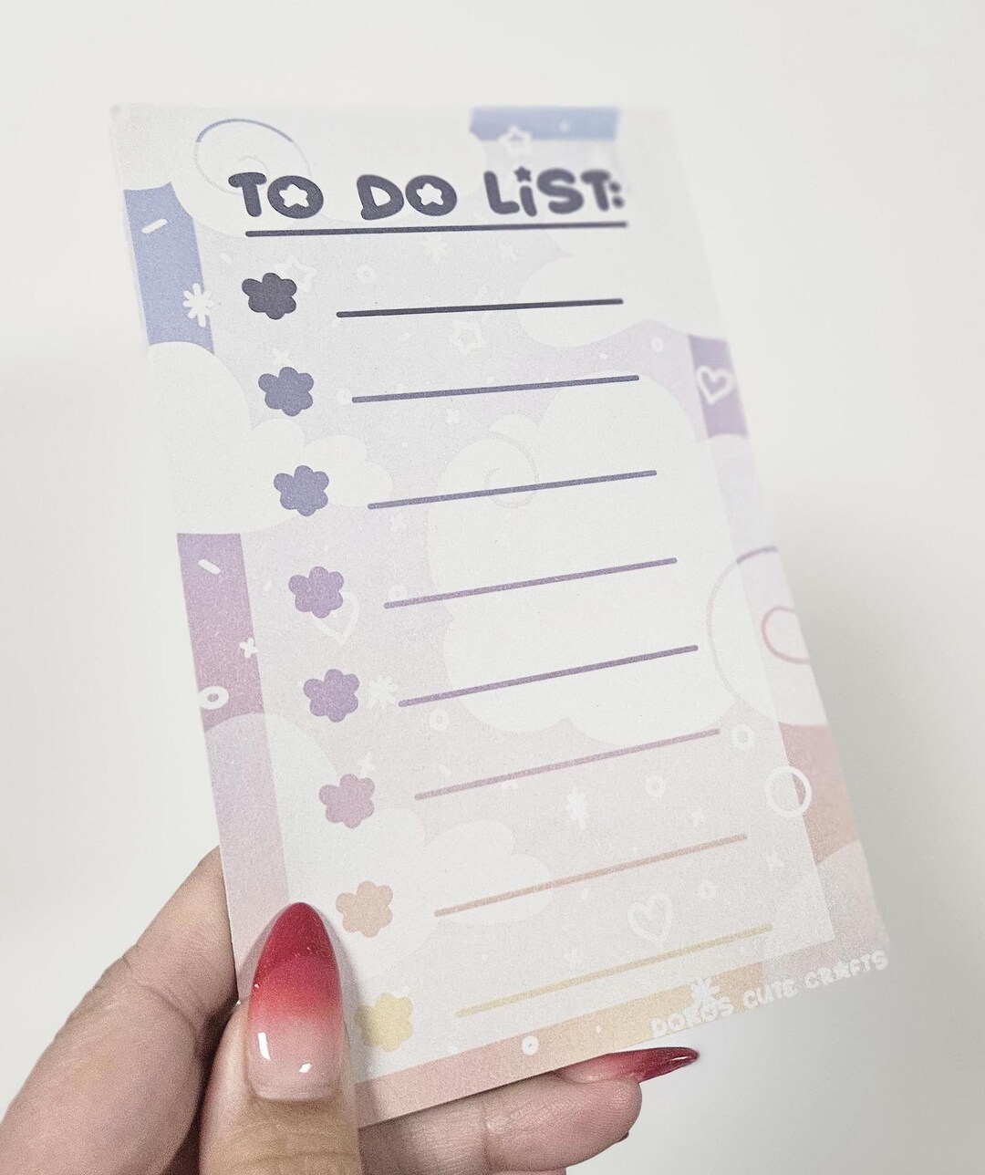 Pastel Clouds & Stars - to Do List Notepad - Cute Design, 4x6 Inches, Perfect for Organizing ...