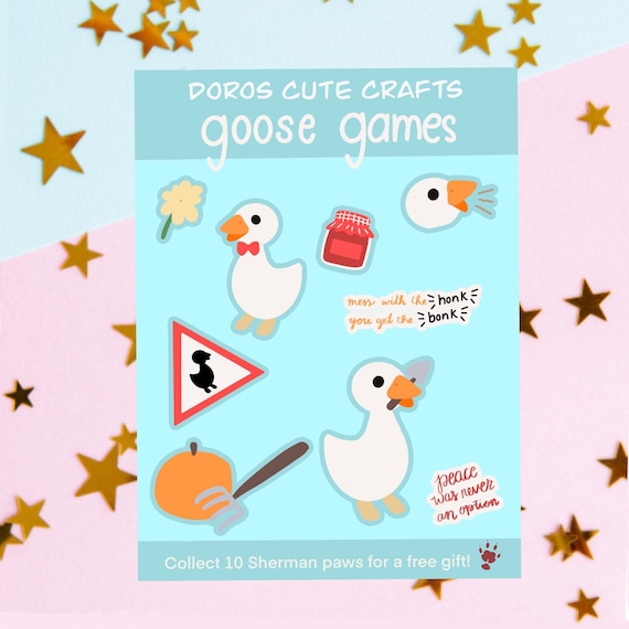 Untitled Goose Game Sticker Sheet | Etsy