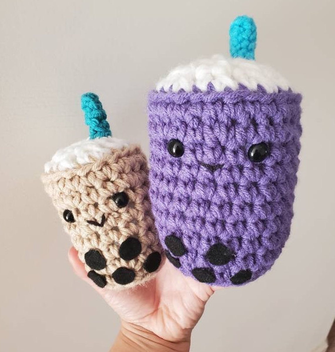 Crochet Amigurumi Bubble Tea & Boba Tea | Etsy