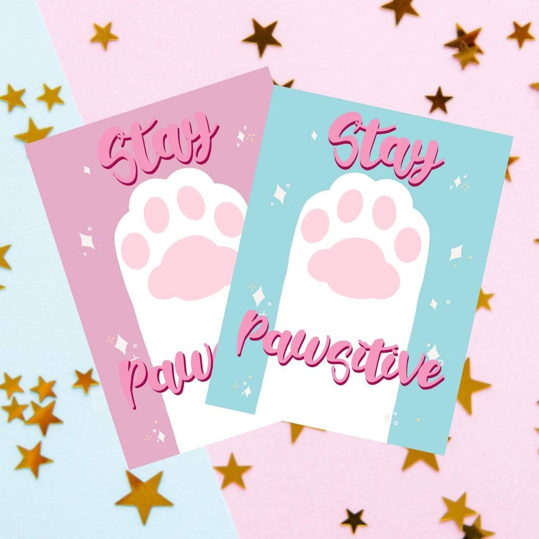 Positive Paw Print Prints - Charming 4x5 Prints to Brighten Your Space ...