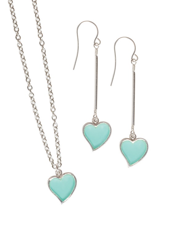 Heart Necklace Robin Etsy