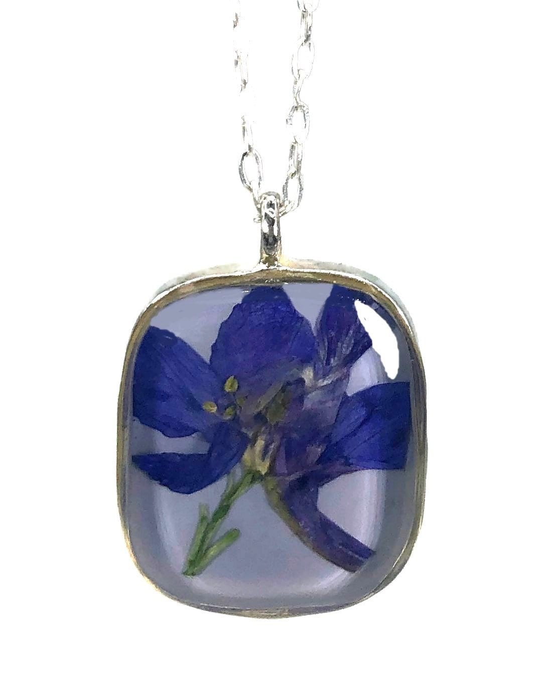 Pressed Flower Necklace Etsy