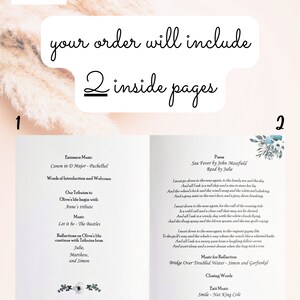 PRINTED Funeral Order of Service. Personalised Funeral Booklets ...