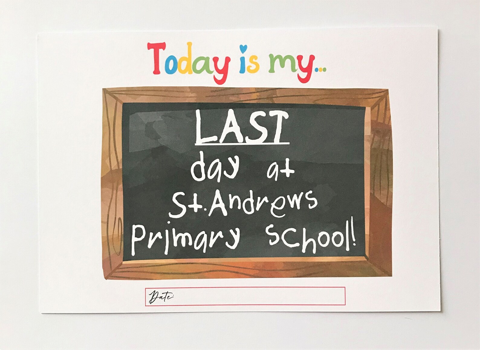 School PHOTO Prop Last Day. End of Term. Leavers. Goodbye. - Etsy UK