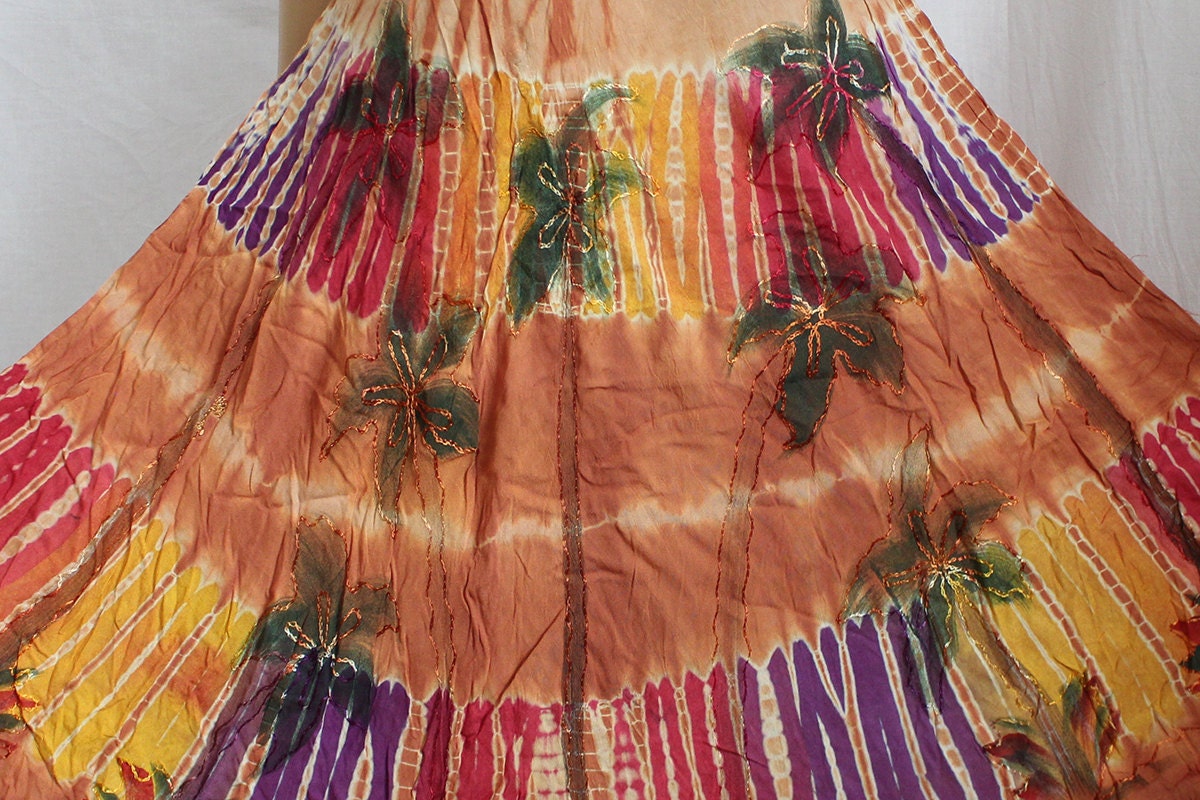 Multicolored Tie Dye Dress Womens Ethnic Sundress Lovely - Etsy