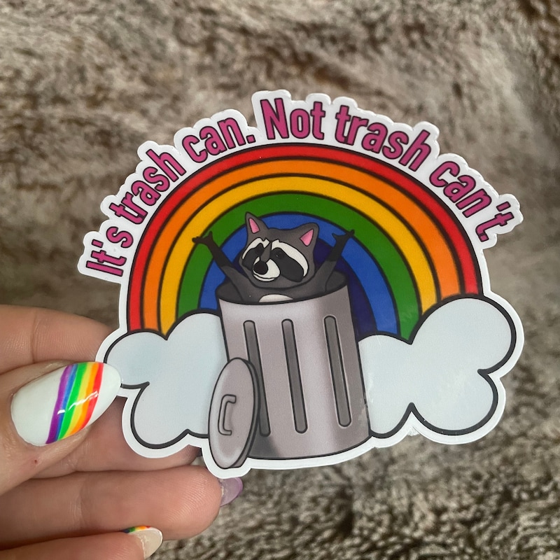Trash Can Sticker - Etsy