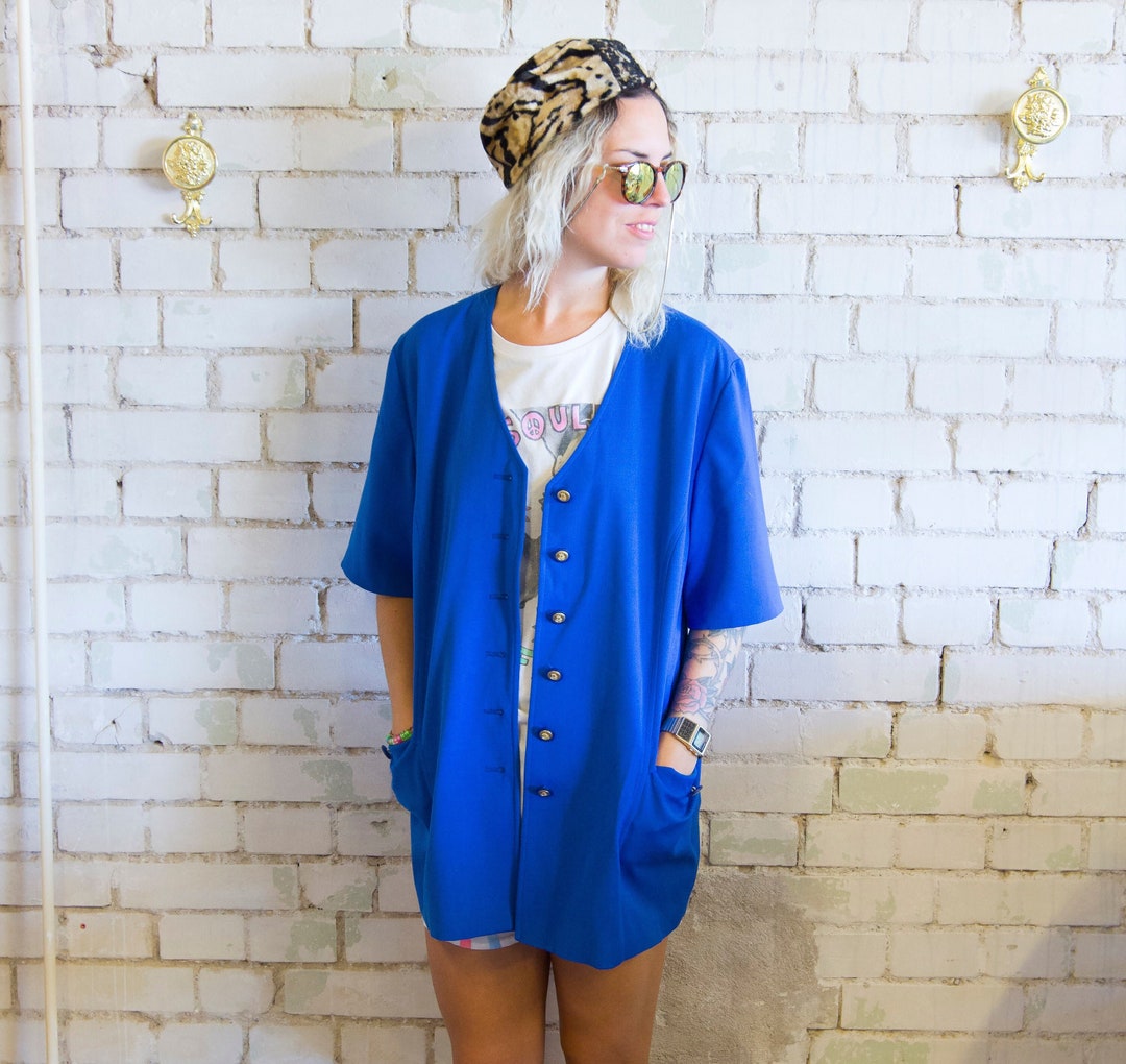 Clear Blue Jacket Early 90s Vibe Hipster Fashion Week Catwalk Teacher ...