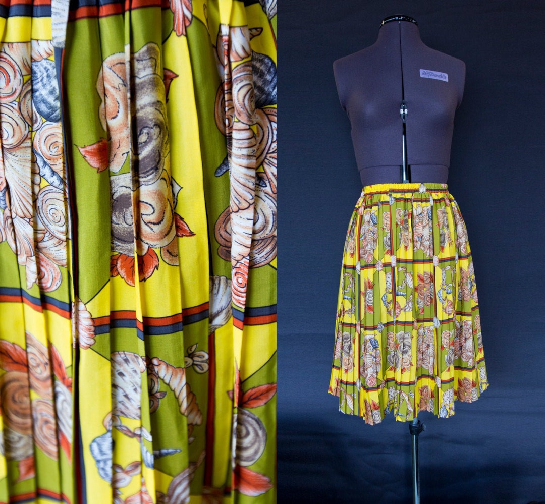 Pleated Seashell Skirt Retro Ocean 80s Women Fantastic Shell Clam - Etsy