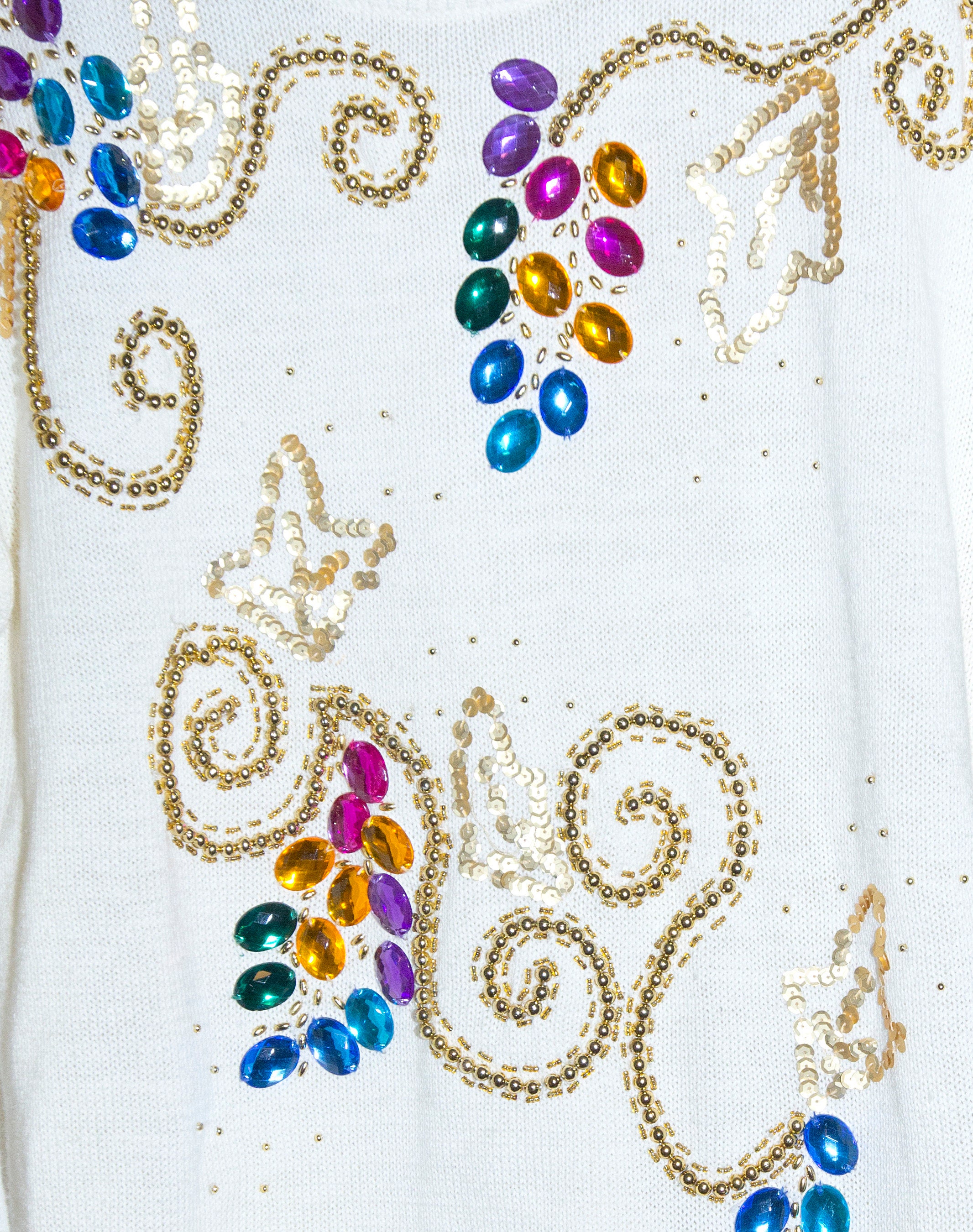 80s Stone Glamour Bling Bling Pimp Glittery Knitted Shirt Evening ...