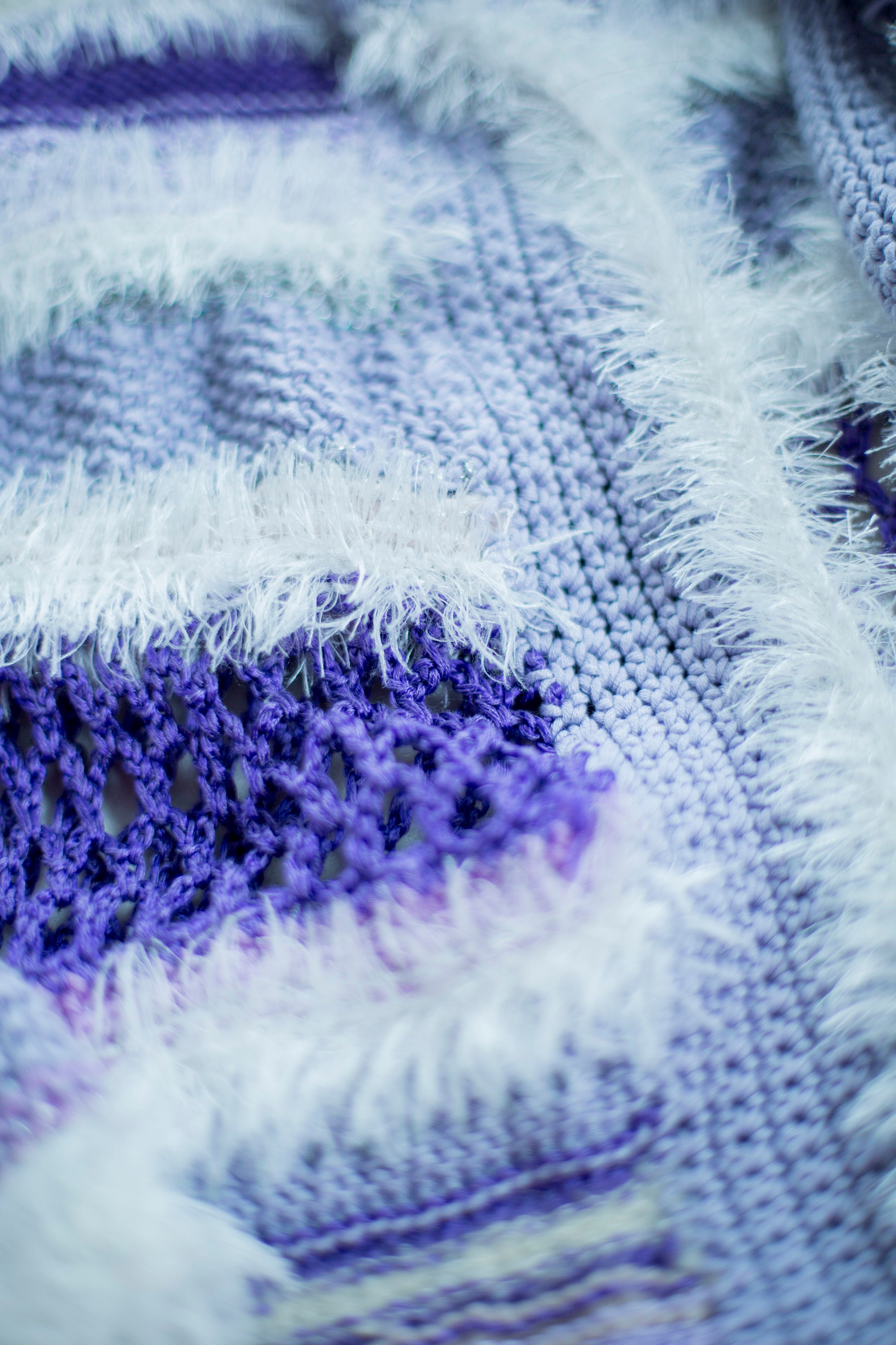 Purple Knitted 80s Extravagant Grandma Rave Cardigan Vintage 90s ...