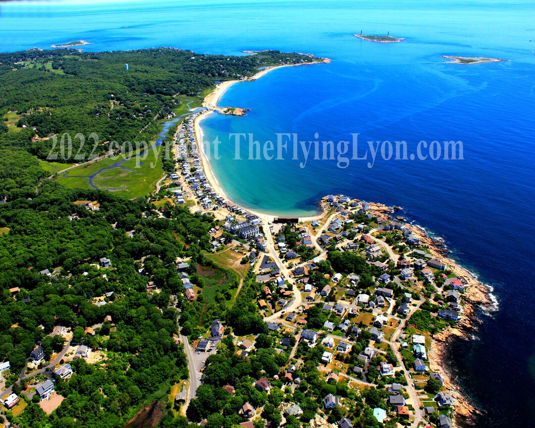Long Beach Rockport Massachusetts 16" X 20" Frameable Aerial Photograph ...