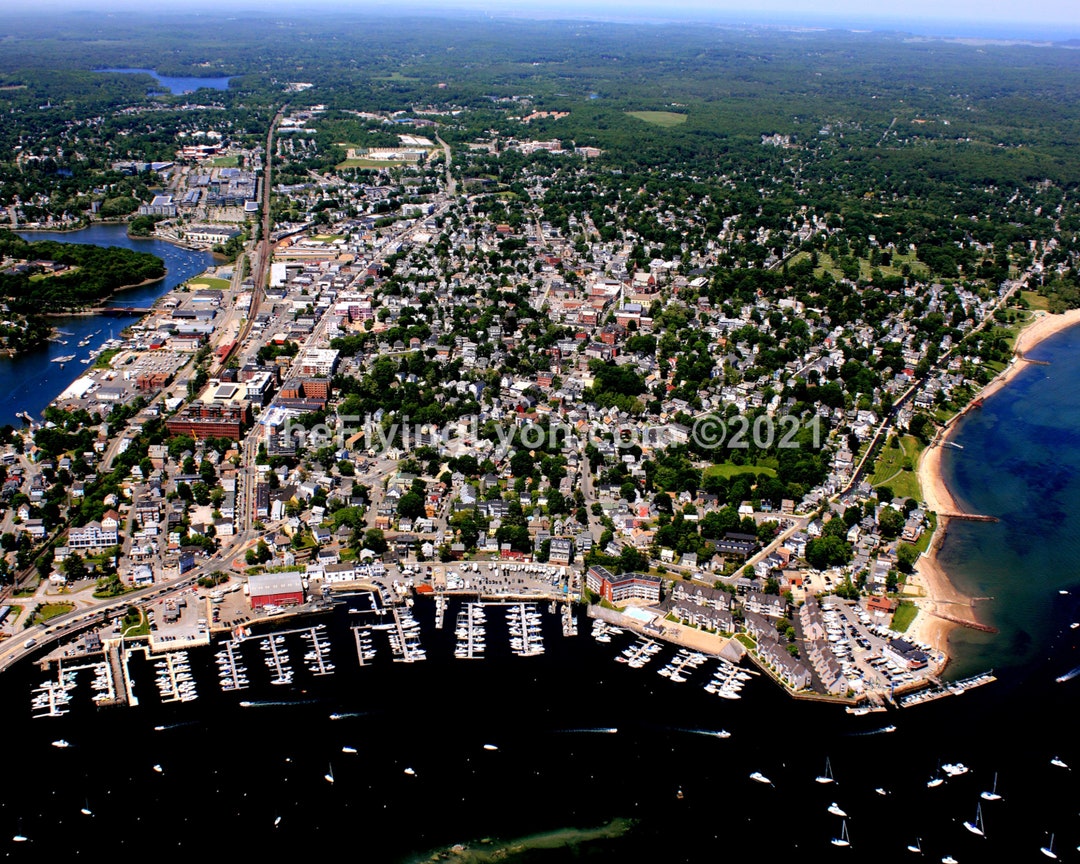 Beverly Harbor Massachusetts 16" X 20" Frameable Aerial Photograph by ...