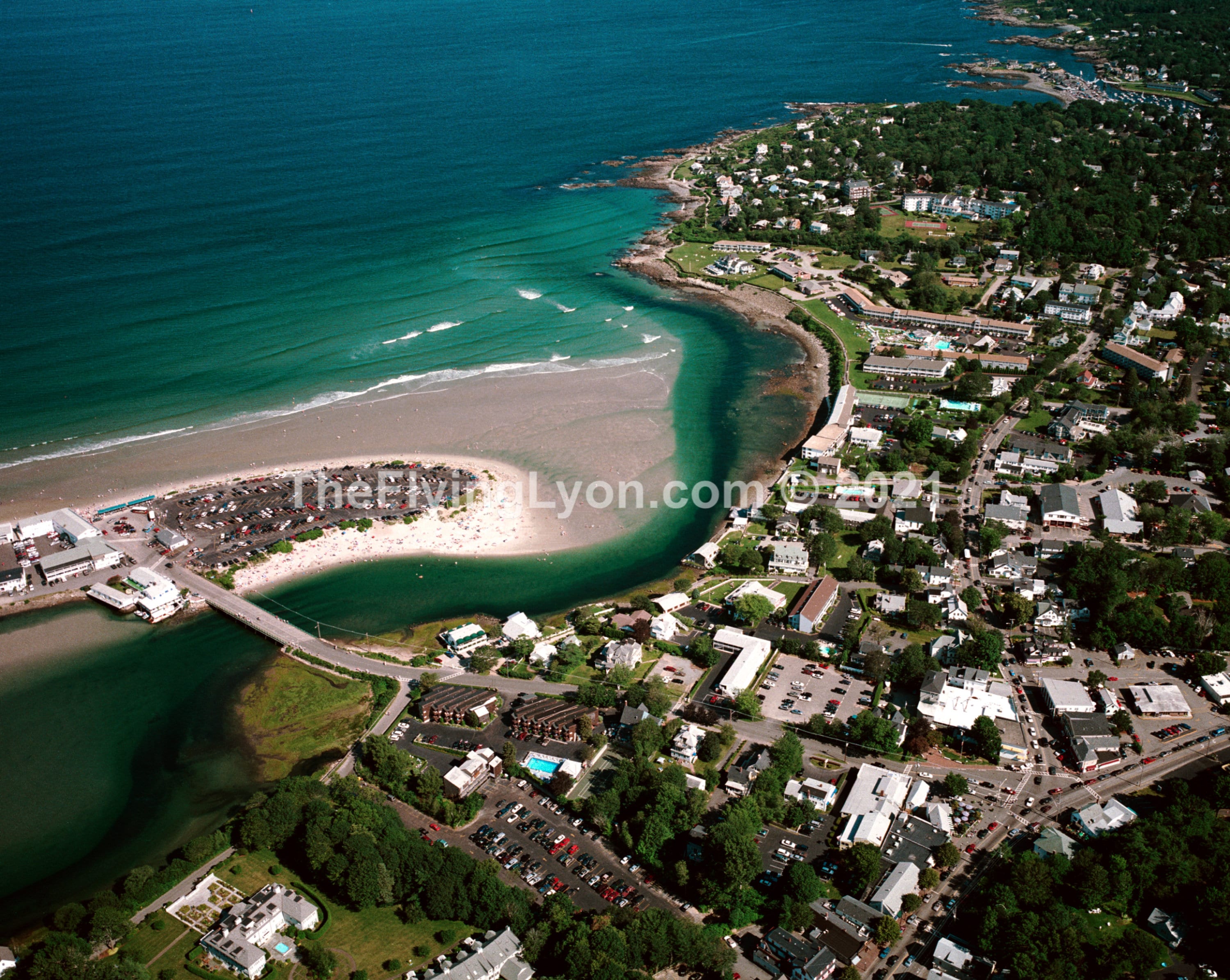 Ogunquit Maine Beach 16" X 20" Frameable Aerial Photograph by Todd Lyon ...