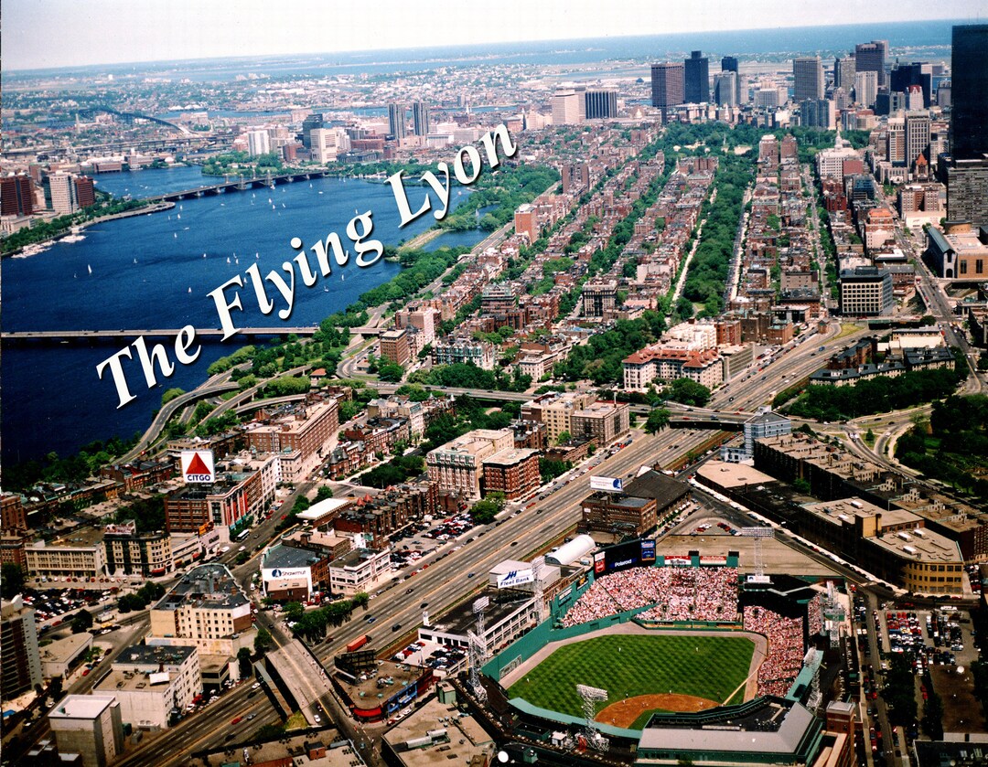 Fenway Park Boston Back Bay Massachusetts 16" X 20" Frameable Aerial ...