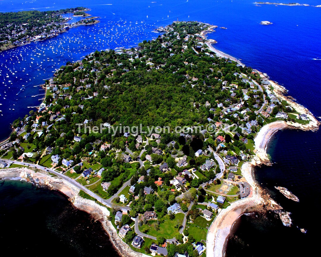 Marblehead Neck Massachusetts 16" X 20" Frameable Aerial Photograph by ...