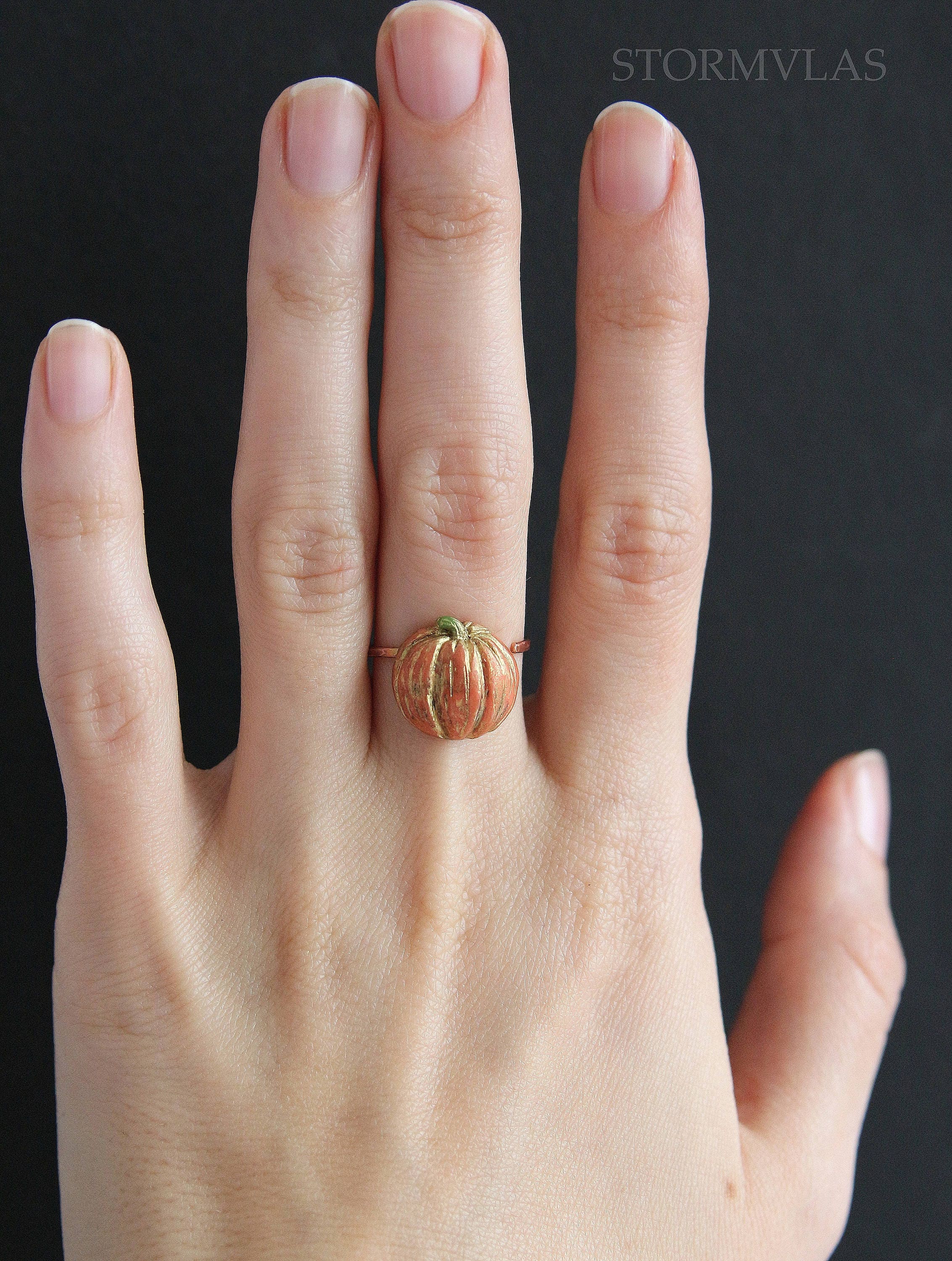Halloween Jewelry Pumpkin Ring Halloween Ring Orange Autumn Fall ...