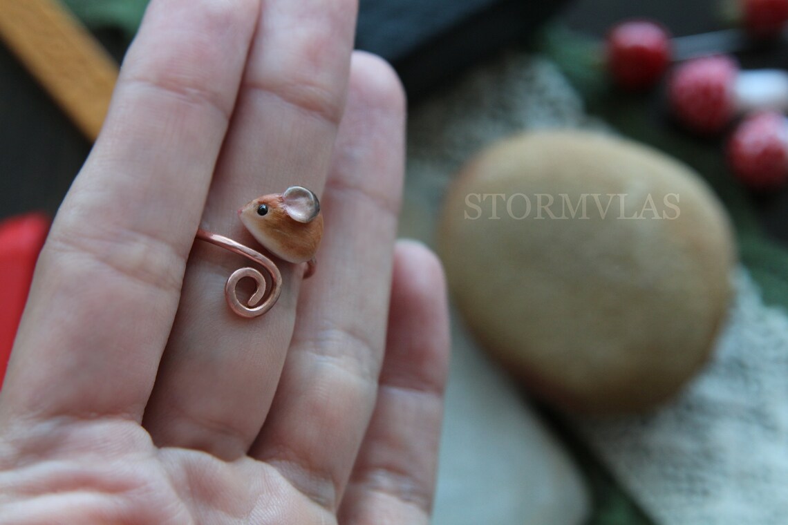 Adjustable Mouse Ring Totem Ring Mouse Mice Animal Lover | Etsy