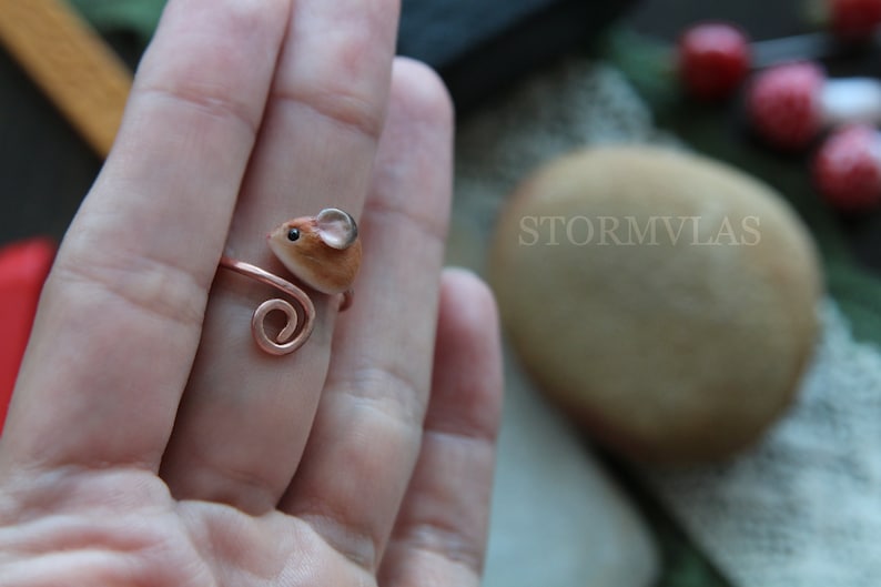 Adjustable Mouse Ring Totem Ring Mouse Mice Animal Lover | Etsy