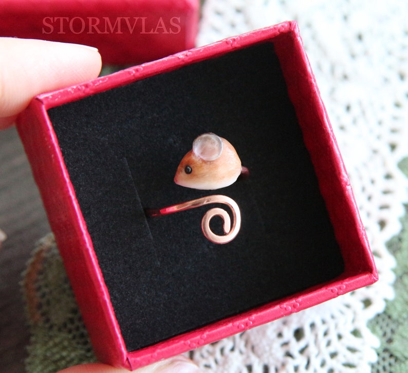 Adjustable Mouse Ring Totem Ring Mouse Mice Animal Lover | Etsy