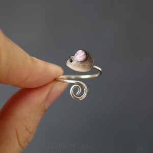 Adjustable Mouse Ring Totem Ring Mouse Mice Animal Lover Jewelry Open ...