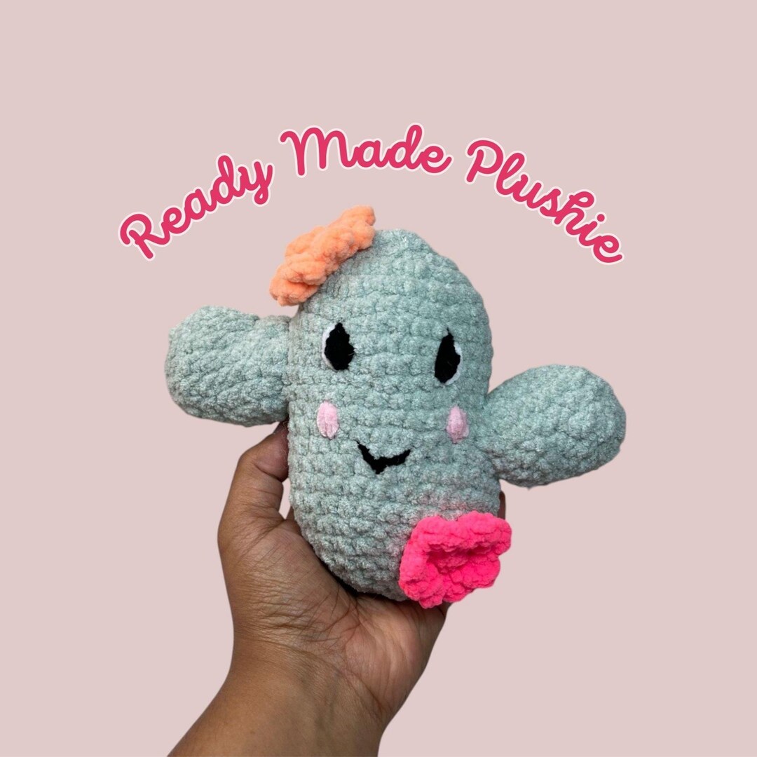 Cute Cactus Plushie, Handmade Cactus Crochet Plush Toy, Handmade Gift ...