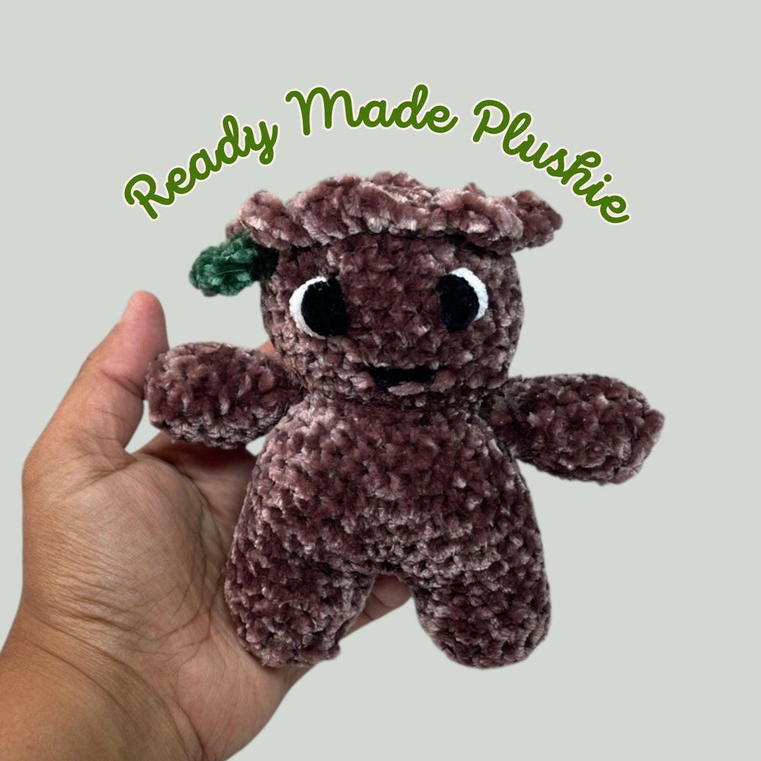 Cute Tree Root Plushie, Handmade Tree Root Crochet Plush Toy, Handmade ...