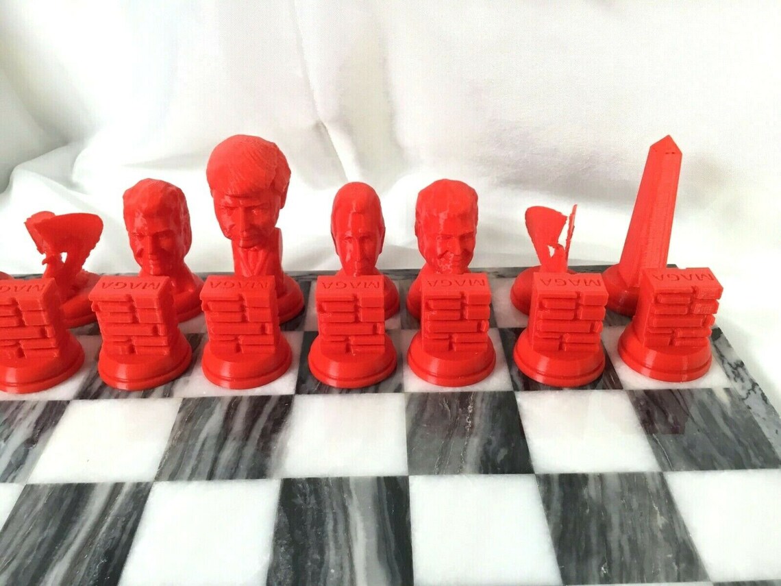 Political Chess Chess Set - Democrats Vs Republicans - President, MAGA ...