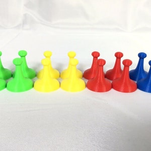 Sorry Board Game Replacement Pieces Parts Pawns Movers 16 Red Green ...