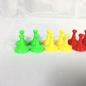 Sorry Board Game Replacement Pieces Parts Pawns Movers 16 Red Green ...