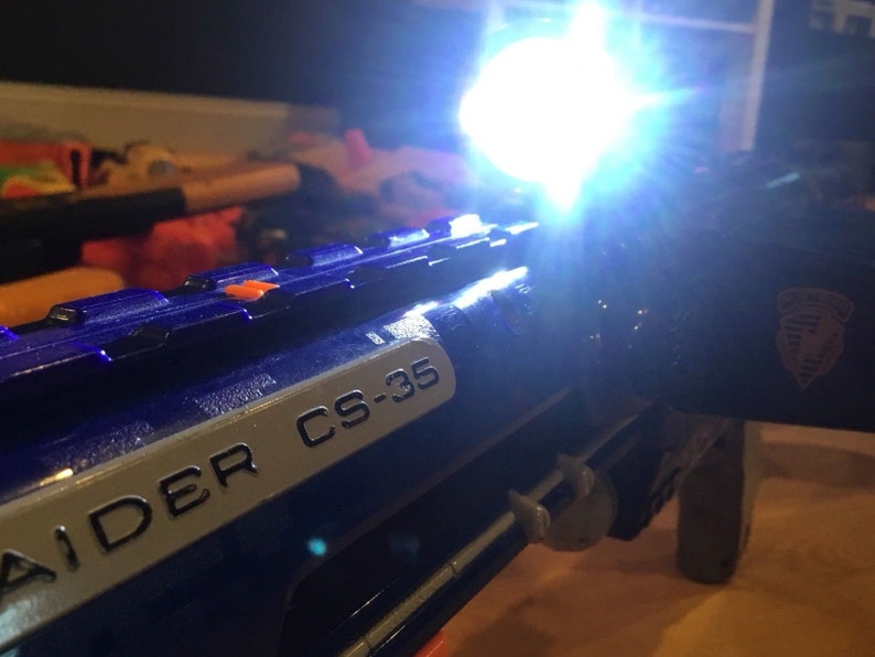 Nerf Compatible Flashlight Rail Mount Unit and LED Flash Light (combo ...